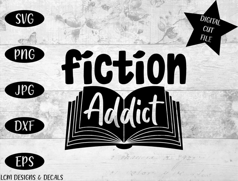 SVG Bundle / Cut Files / Fiction Addict / Book Svg / Reading - Etsy