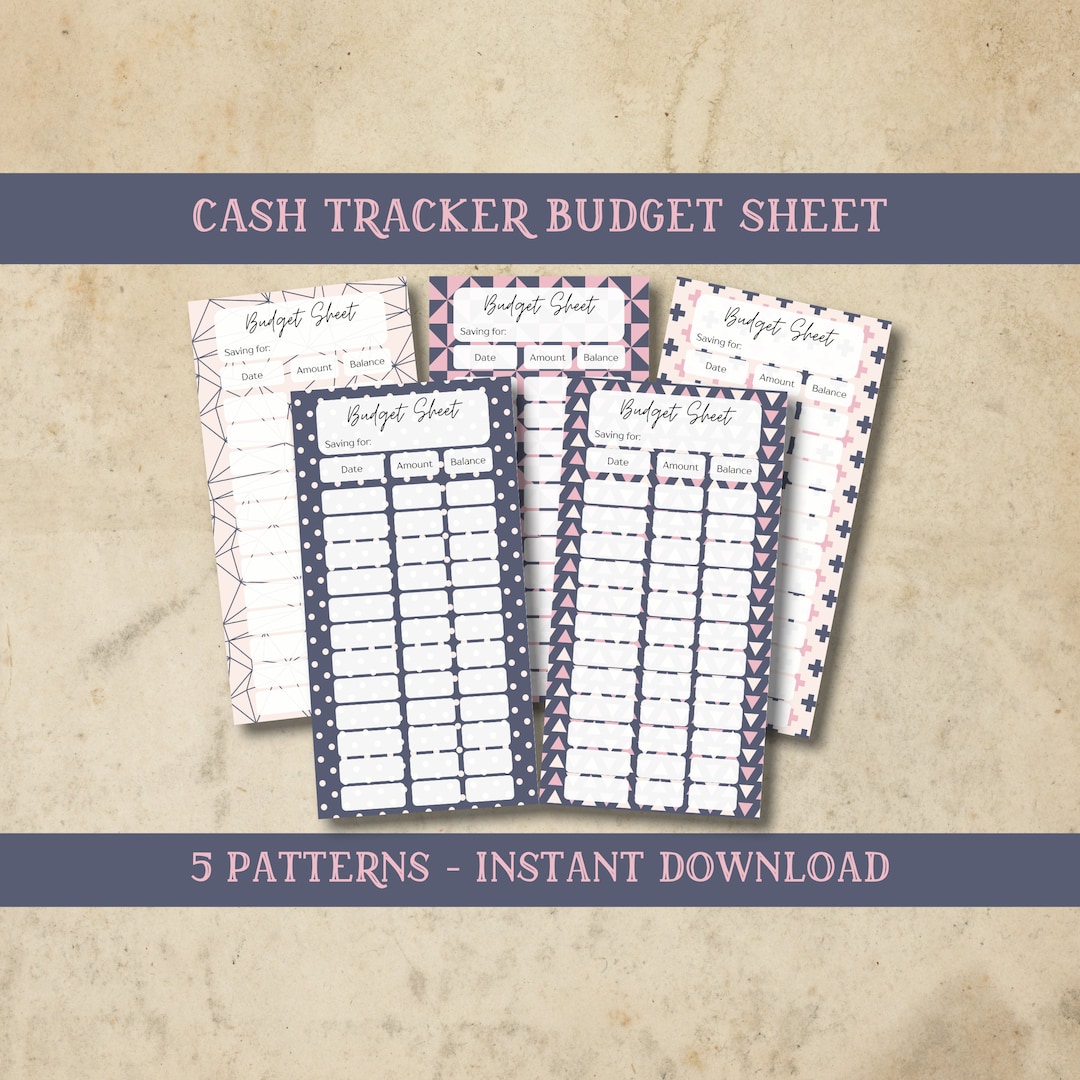 Cash Envelope Printable Budget Sheets / Cash Stuffing Budget Sheets ...