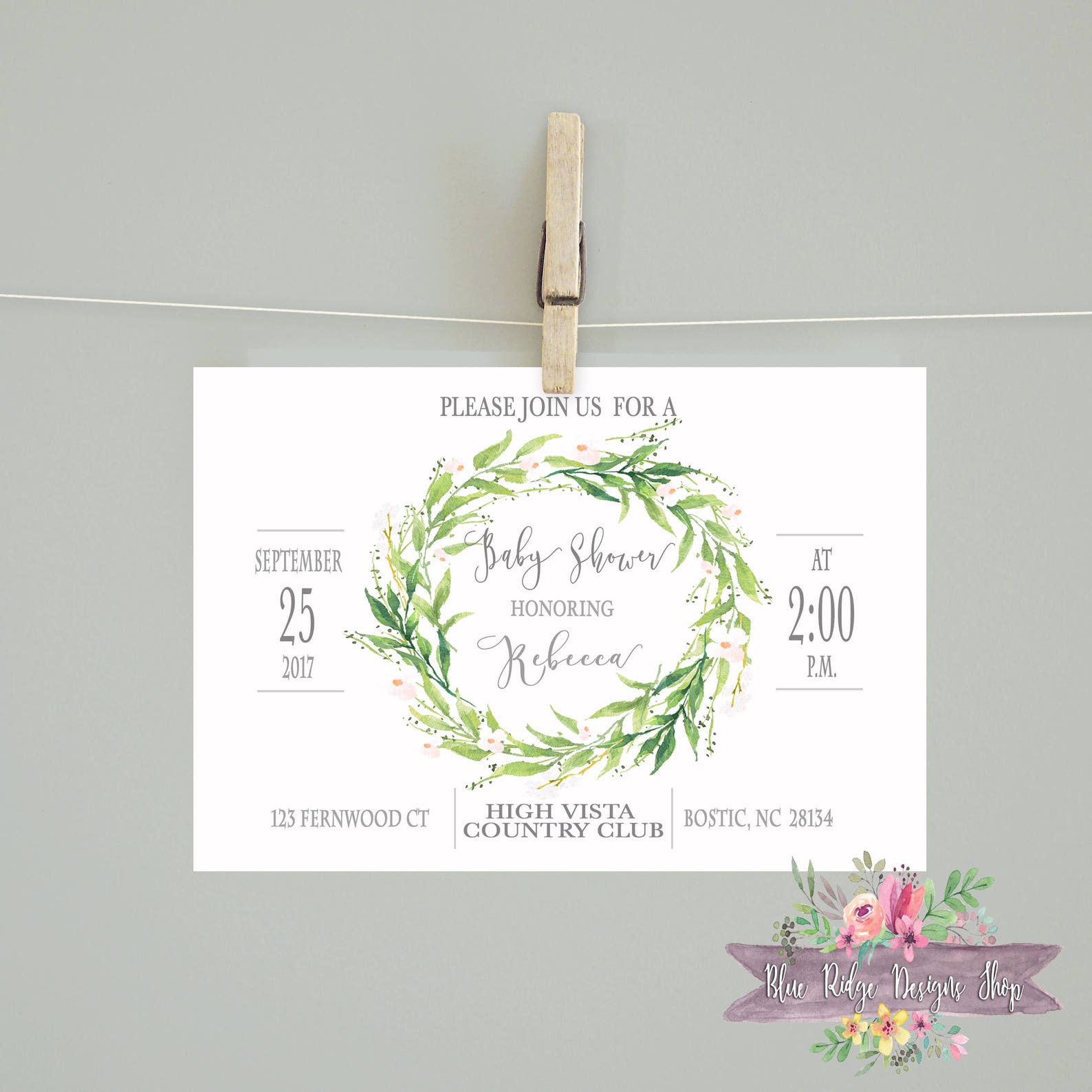 Simple Baby Shower/baby Shower Invitation/simple Invitation/baby ...