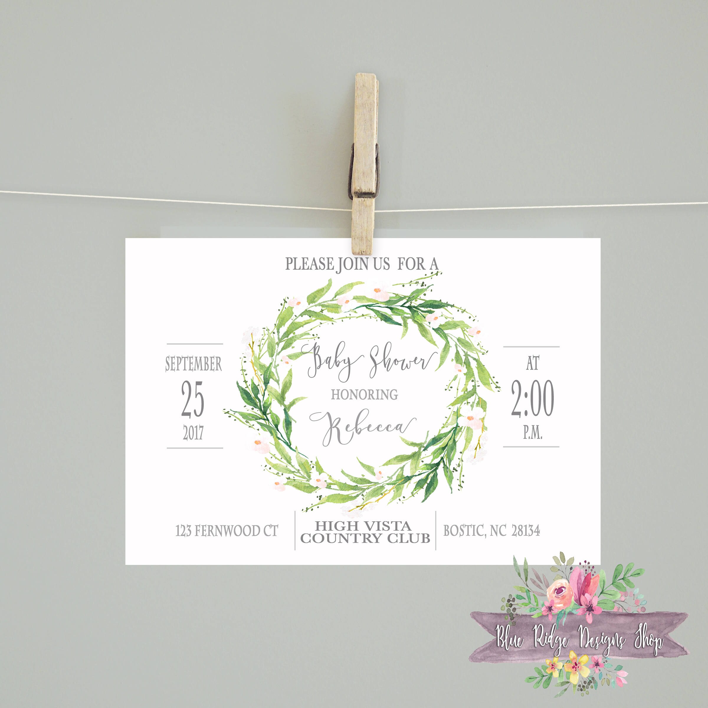 Simple Baby Shower/baby Shower Invitation/simple Invitation/baby ...