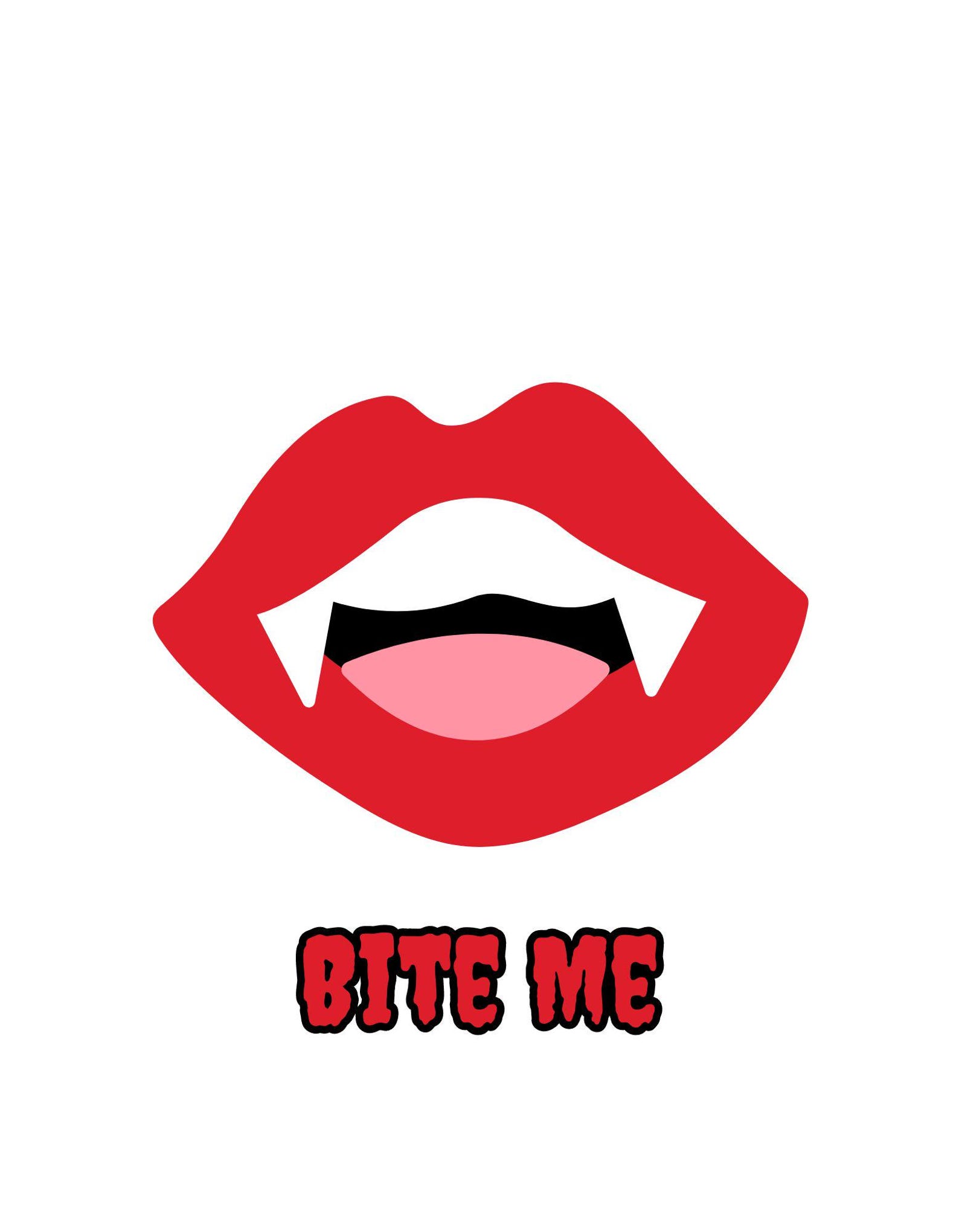 SVG.PNG.JPG Digital File, Halloween, Vampire, Bite Me, Cute, Spooky ...