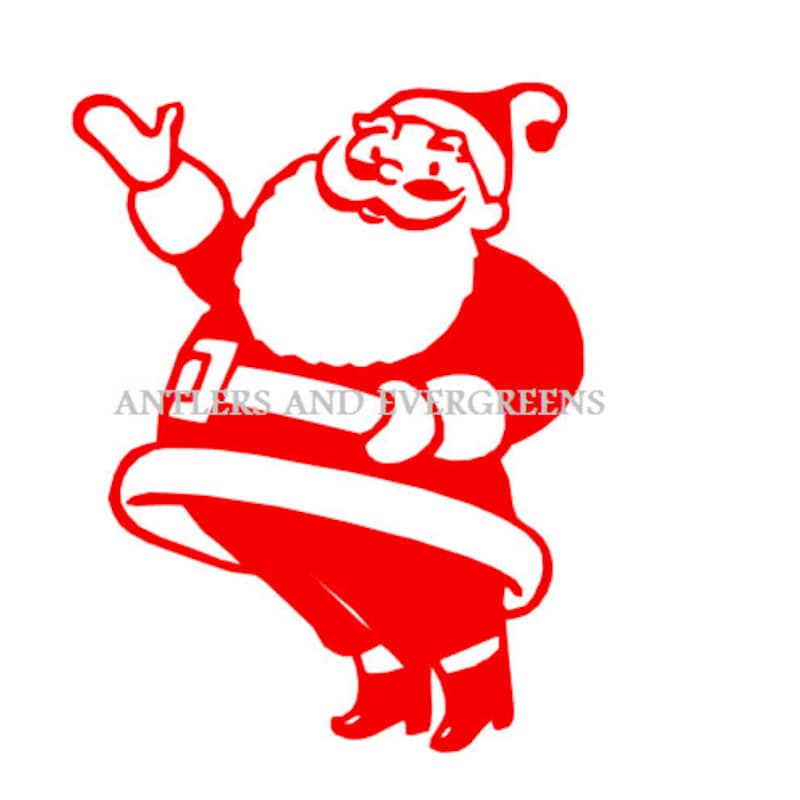 Santa Stickers - Etsy