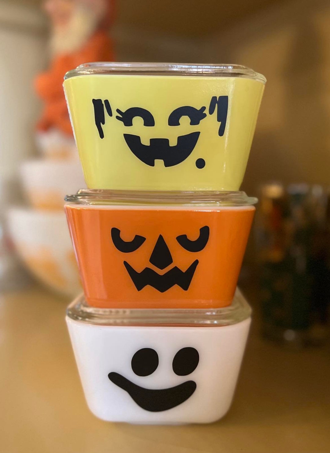 Halloween Bucket Face Decals Pumpkin Witch Ghost - Decals Only Dishes ...