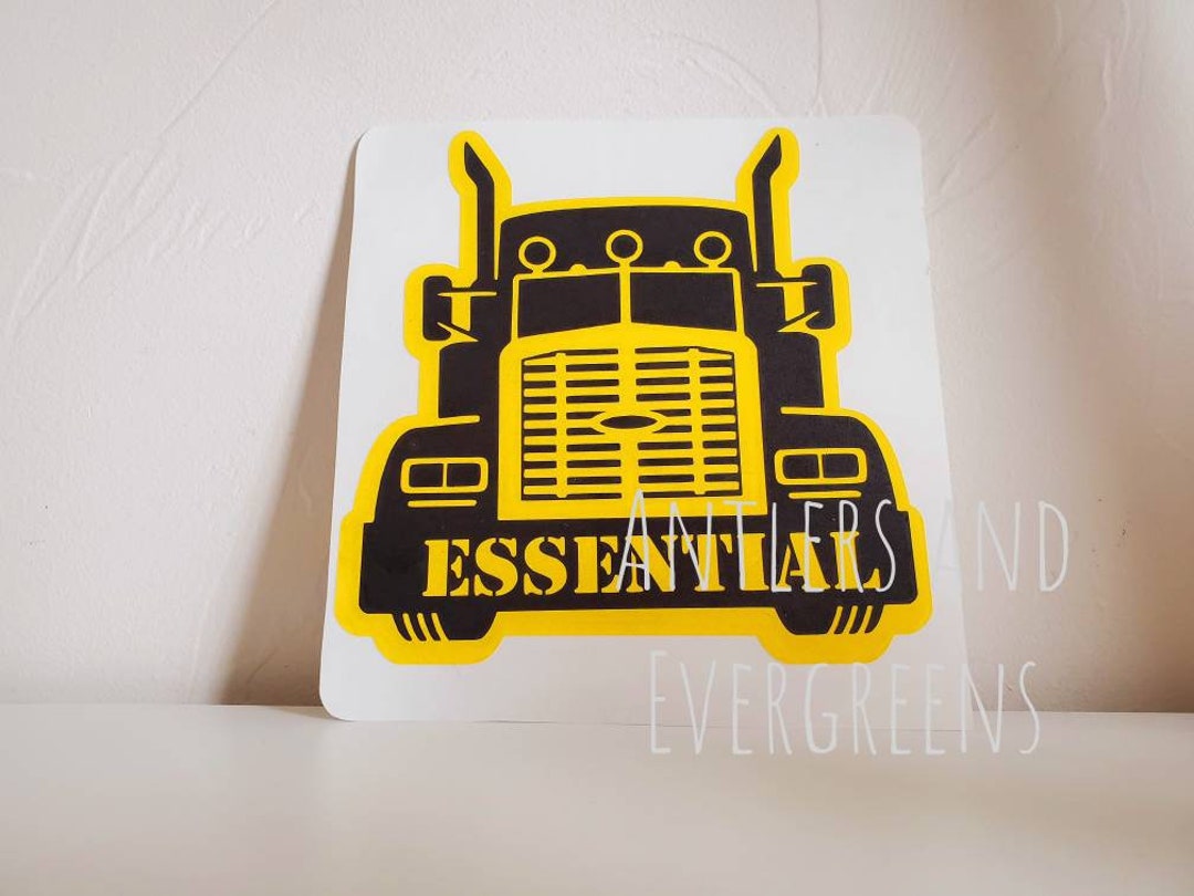 Essential employee truck driver trucker semi otr decal car window mug ...