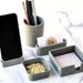 5 Piece Concrete Desk Organizer Set, Modern Office Decor, Minimalist ...