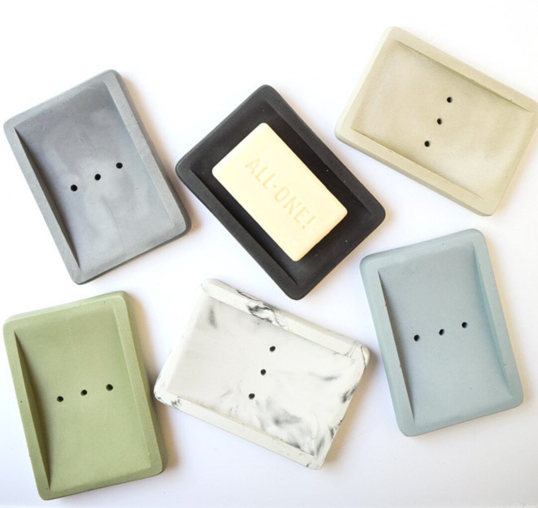SALE ** Concrete Soap Dish, Modern Bathroom, Bathroom Accessories, Soap ...