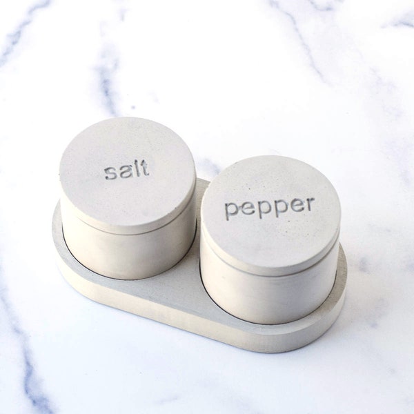 Salt and Pepper Cellar With Lid - Etsy