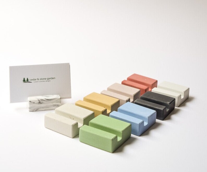 Square Business Card Holder Business Card Holder for Desk - Etsy