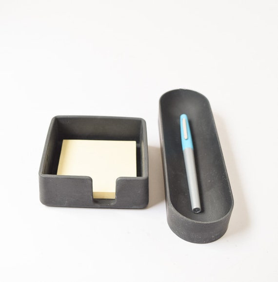 Desk Set Desk Organizer Pen Holder Sticky Note Holder | Etsy