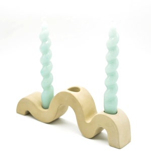 Wavy Taper Candlestick Holder - Modern Home Decor Curved Candle Holder ...
