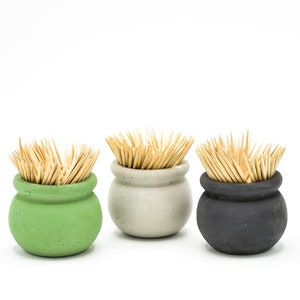 Toothpick Holder - Concrete Toothpick Holder - Kitchen Accessories ...
