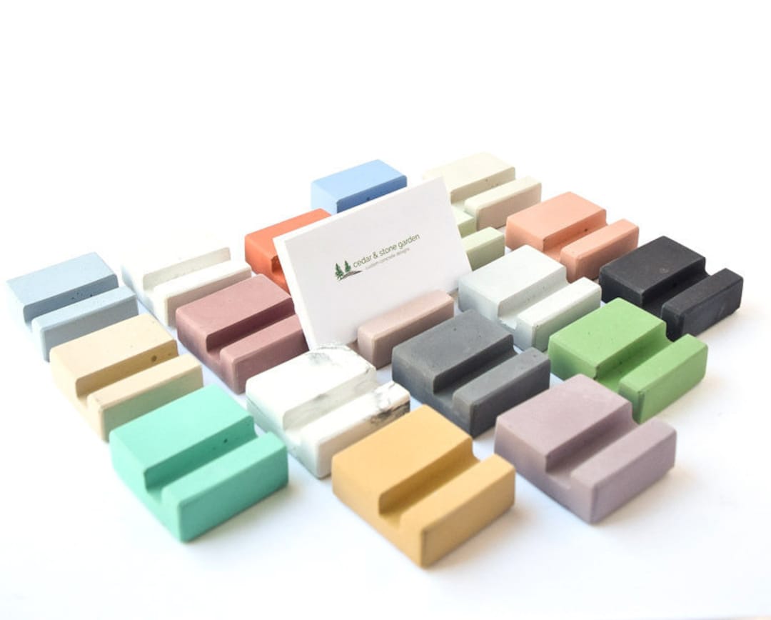 Square Business Card Holder - Business Card Holder for Desk - Vertical ...