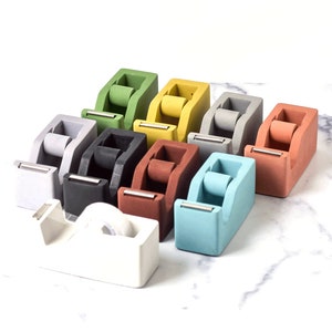 Handmade Concrete Tape Dispenser, Modern Minimalist Desk Organizer - Etsy