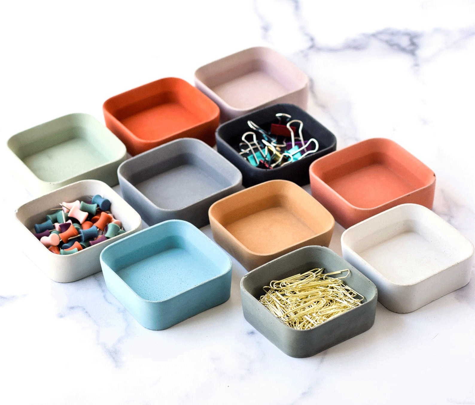 Desk Organizer Desk Accessories Small Tray Paper Clip Holder Desk Set ...