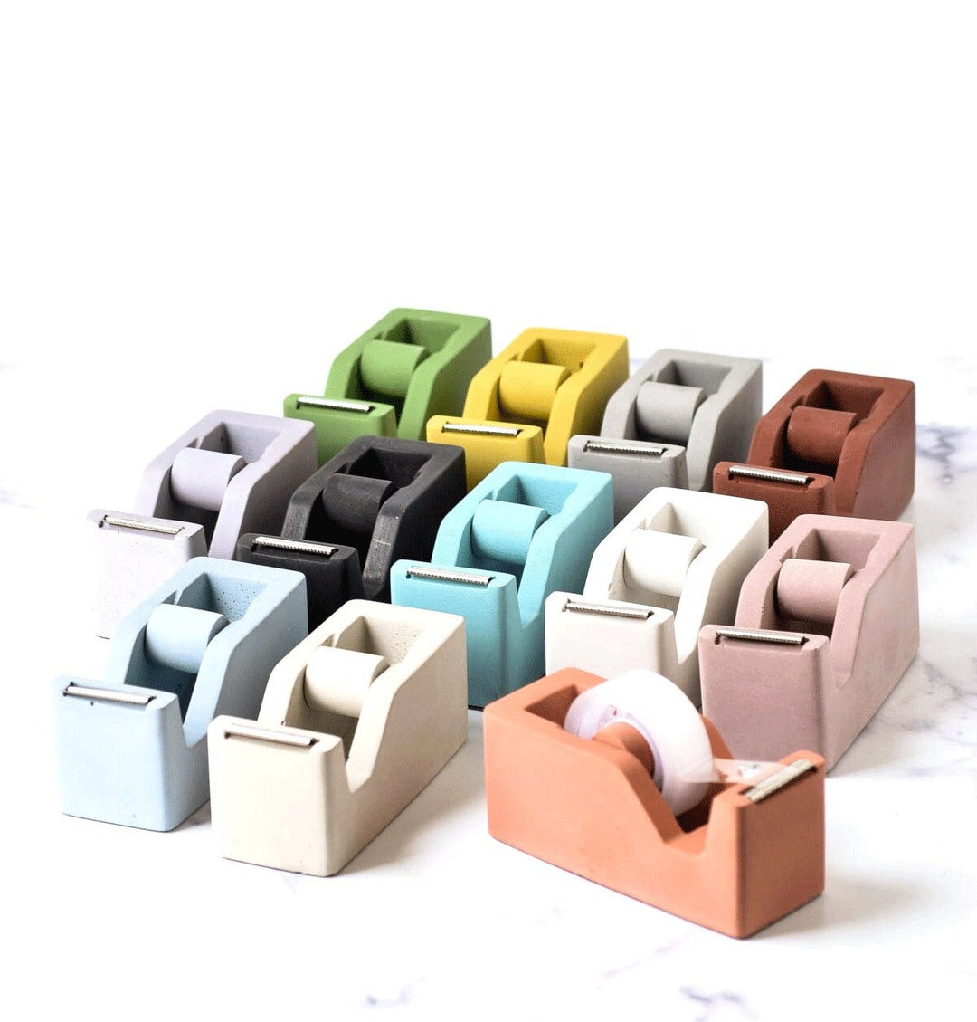 Concrete Tape Dispenser, Desk Accessories, Tape Holder, Minimalist ...