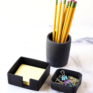 Desk Accessories Set Post-it Holder Pen Cup Desk Organizer Desk Set ...