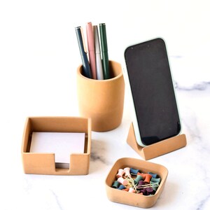 Desk Accessories Set Post-it Holder Pen Cup Desk Organizer Desk Set ...