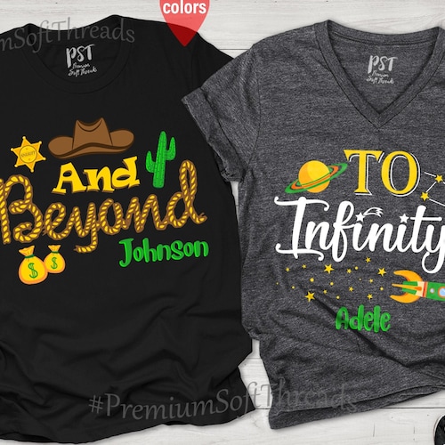 To Infinity and Beyond Matching Shirts Custom Couple Shirts | Etsy