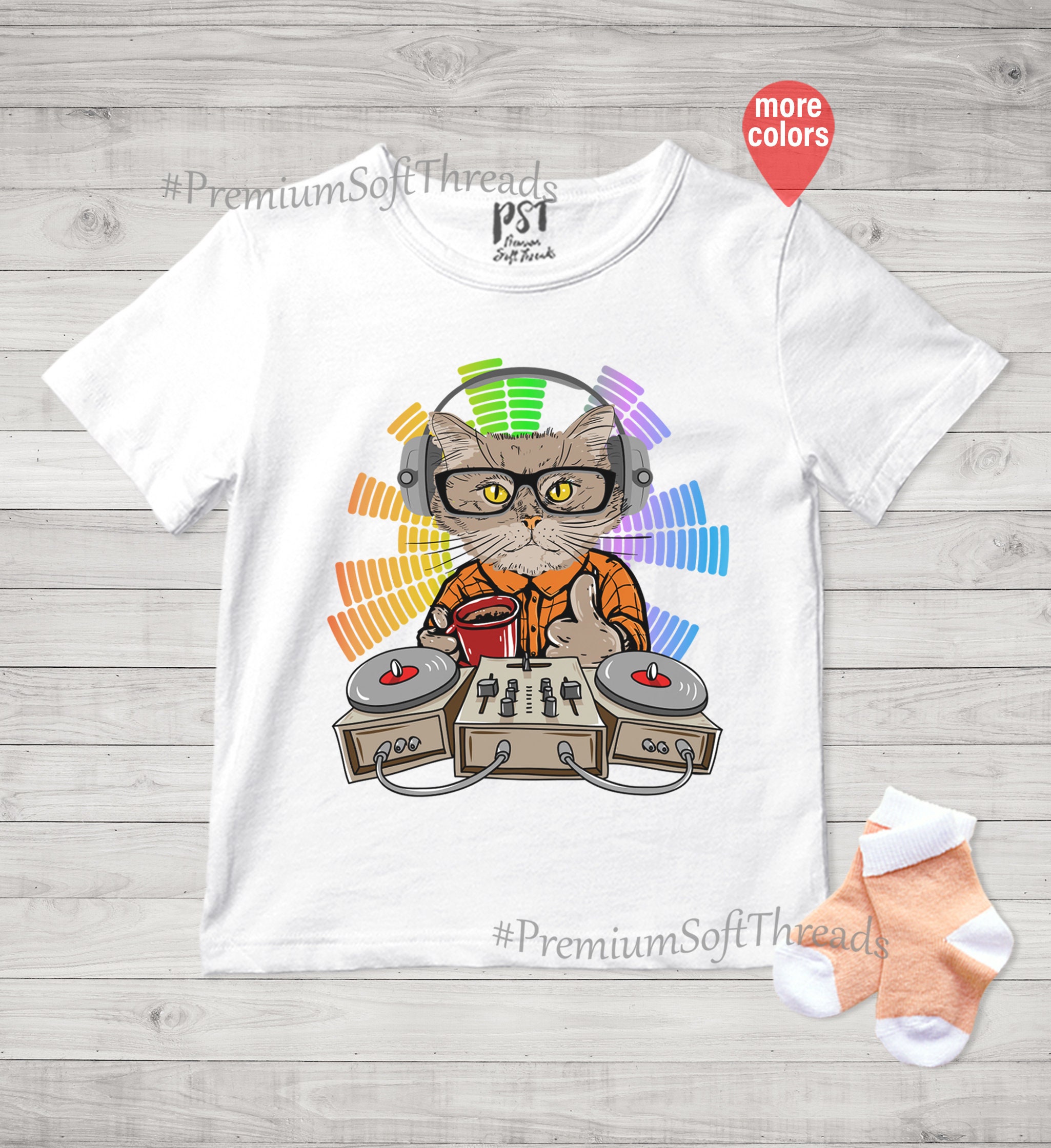 Cat Dj Shirt for Kids Music Cat Shirt Cat Lovers Shirt Cat - Etsy