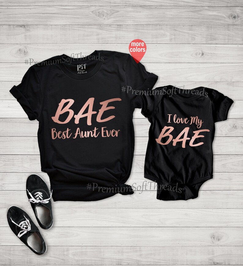 Matching Bae Shirts Best Aunt Ever Shirts I Love My Bae | Etsy