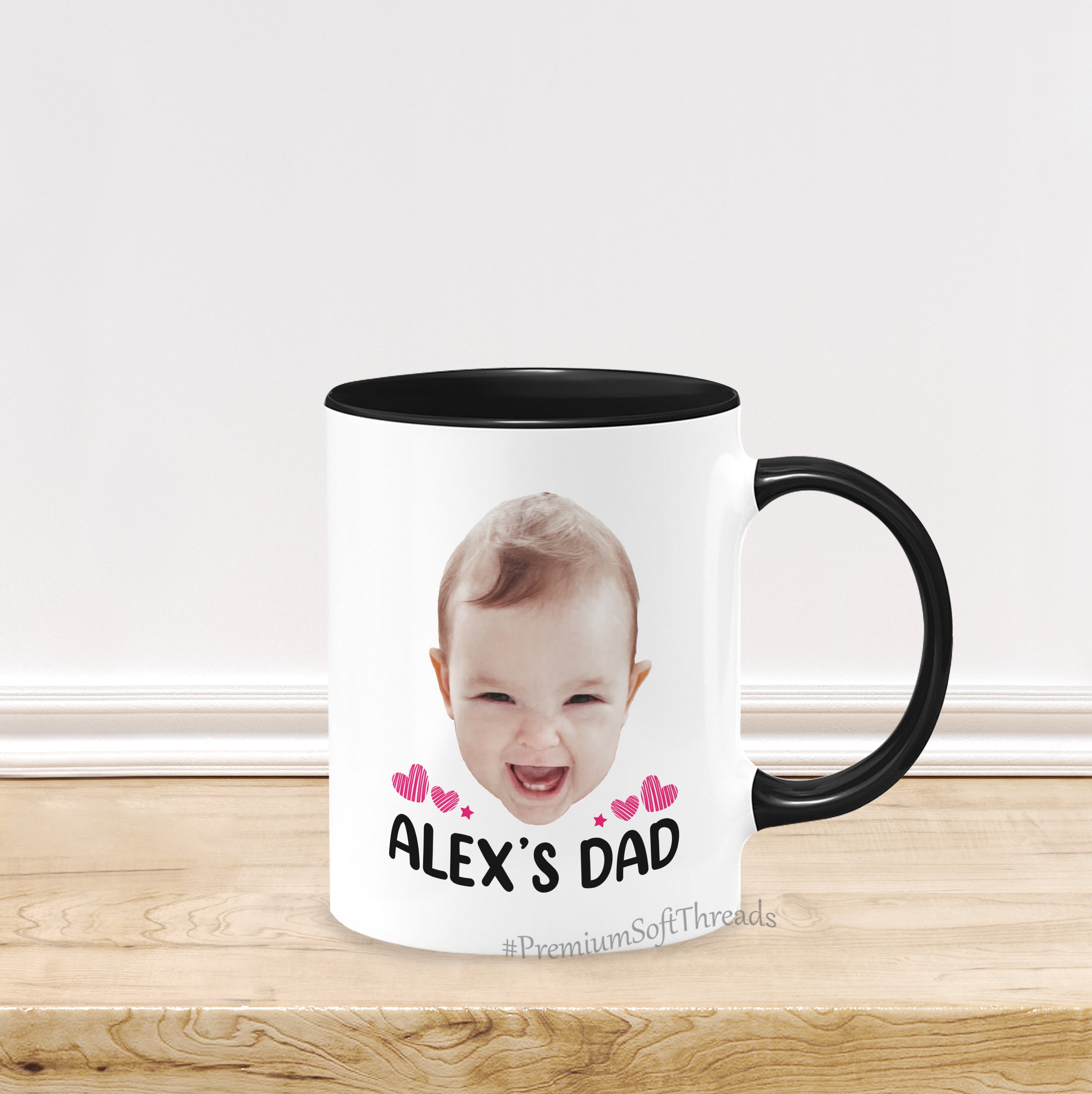 Custom Baby Face Mug Personalized Photo Gift For Dad | Etsy