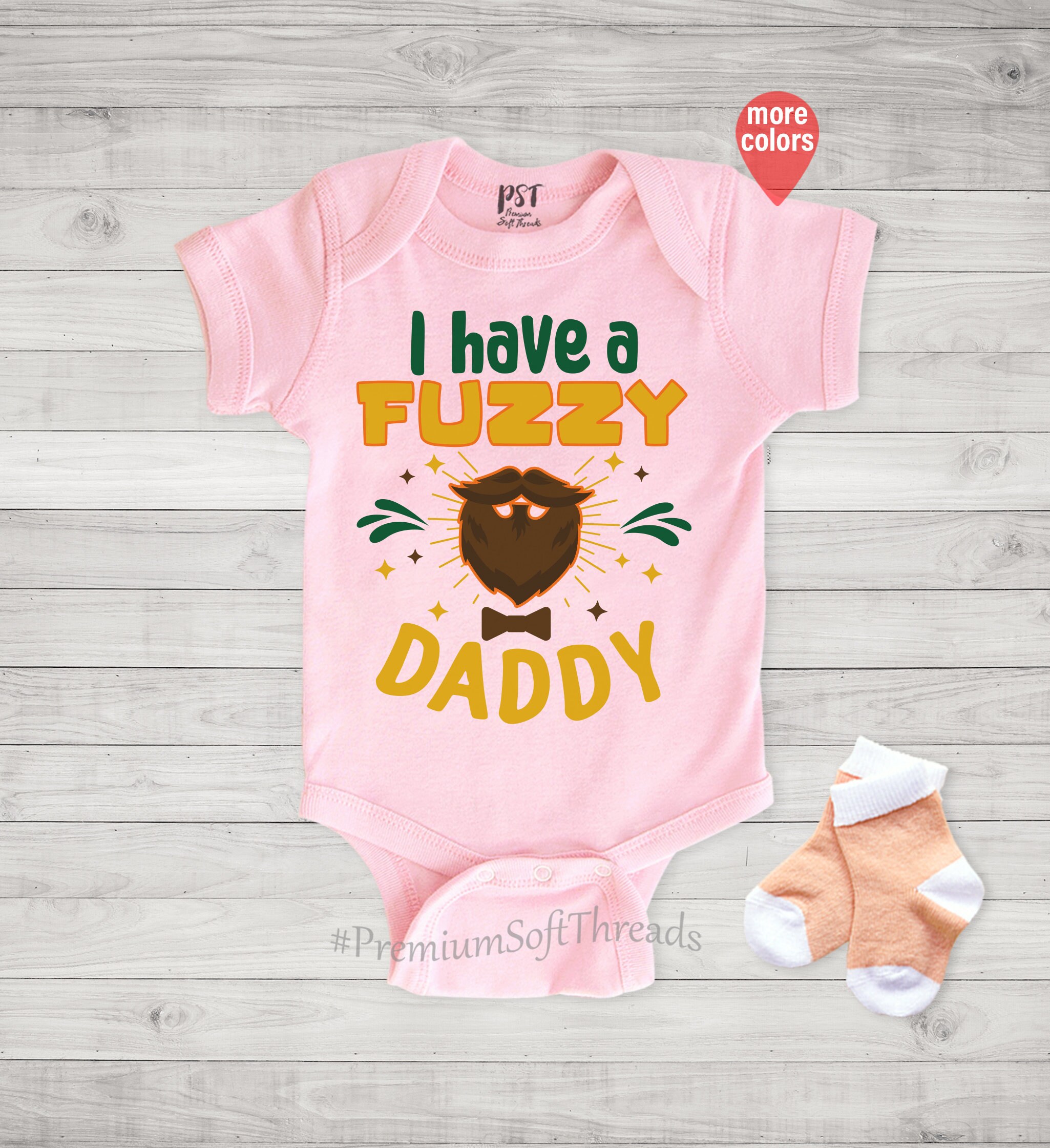 I Have A Fuzzy Daddy Kids Shirt Daddy Beard Bodysuits Baby | Etsy