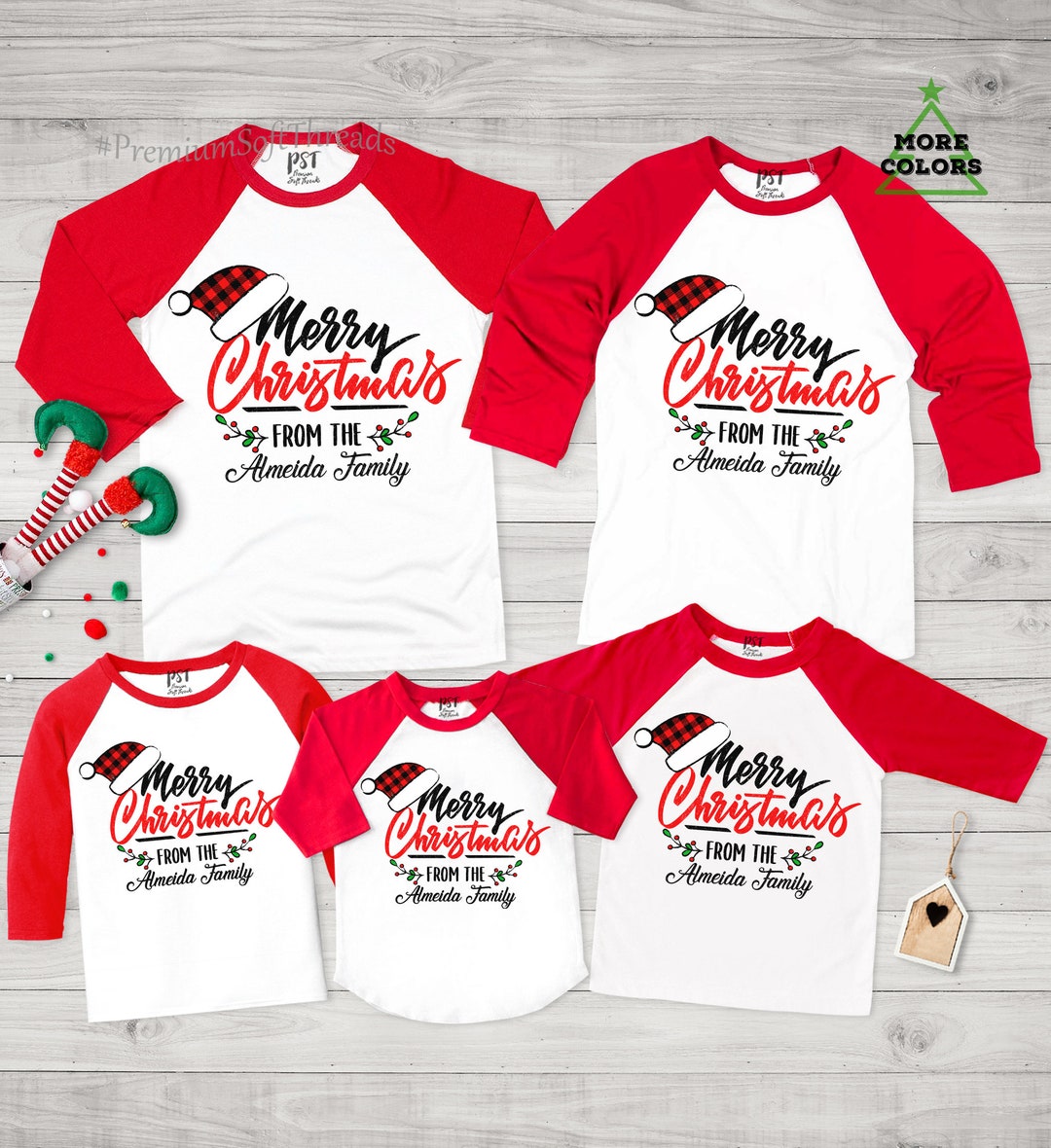 Family Christmas Raglan, Christmas Raglan, Matching Family Christmas ...