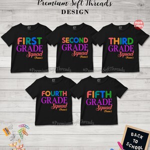 Back to School Shirt, First Grade Squad Shirt, First Day of First Grade ...