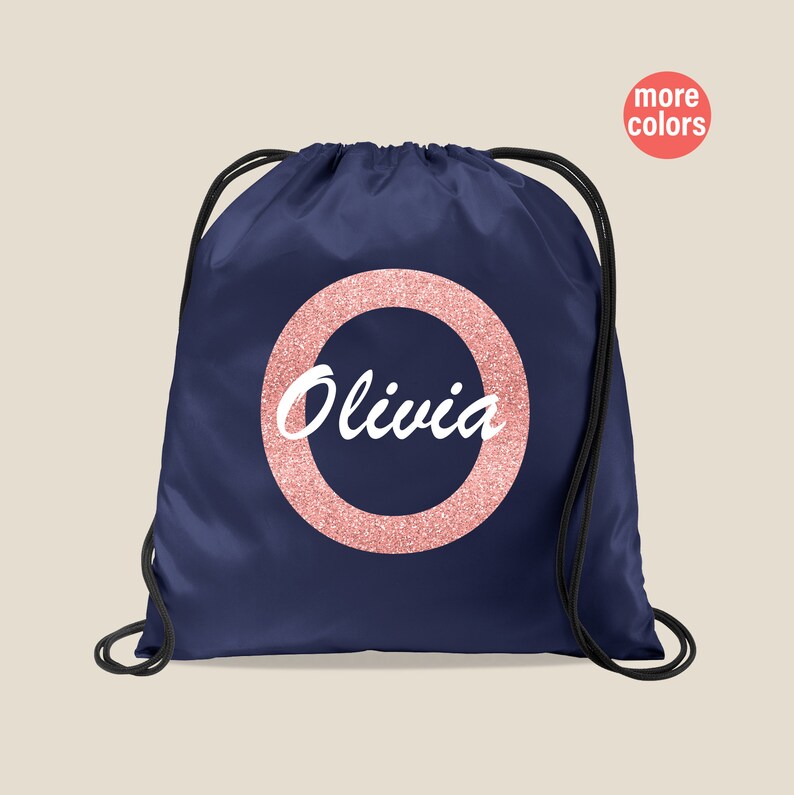 Personalized Drawstring Bag Custom Monogram Drawstring Bag | Etsy