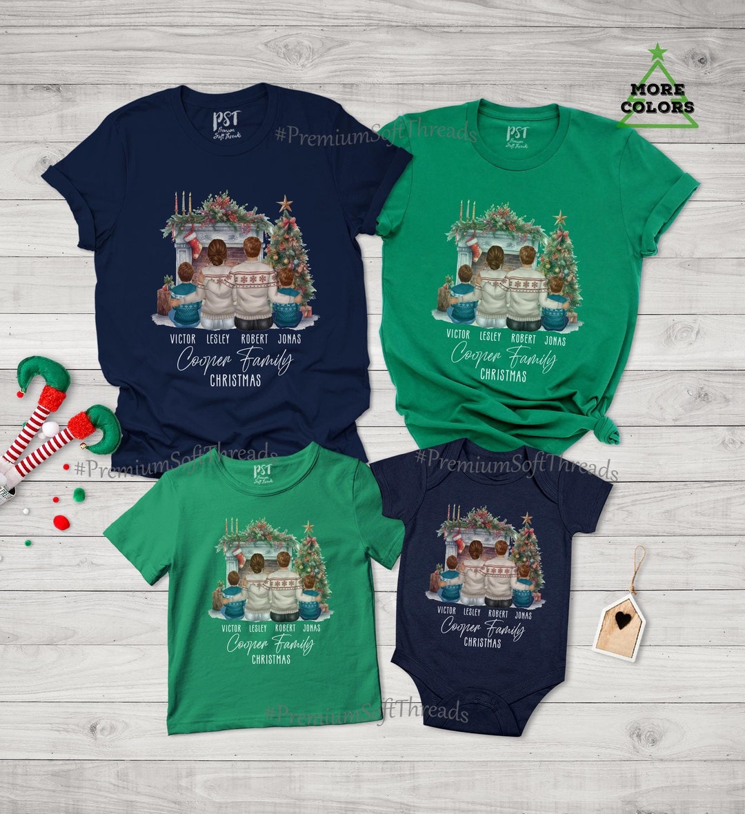 Personalized Family Christmas Shirt, Custom Matching Family Christmas ...