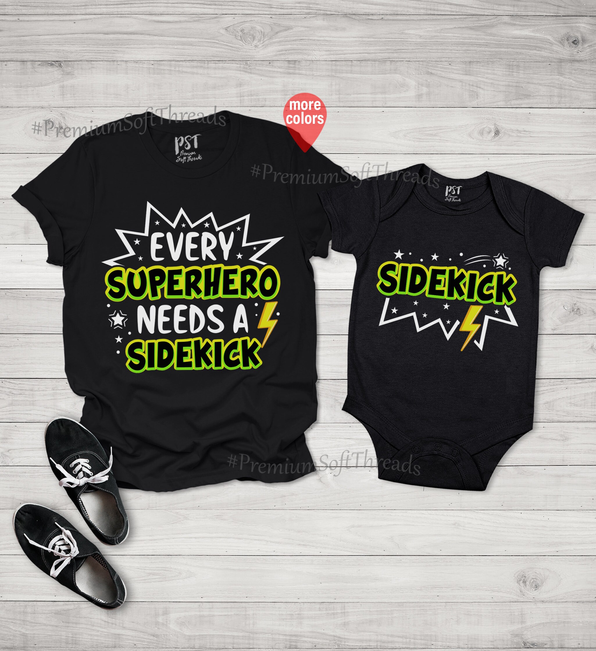 Every Super Hero Needs A Sidekick Father and Son Shirt | Etsy