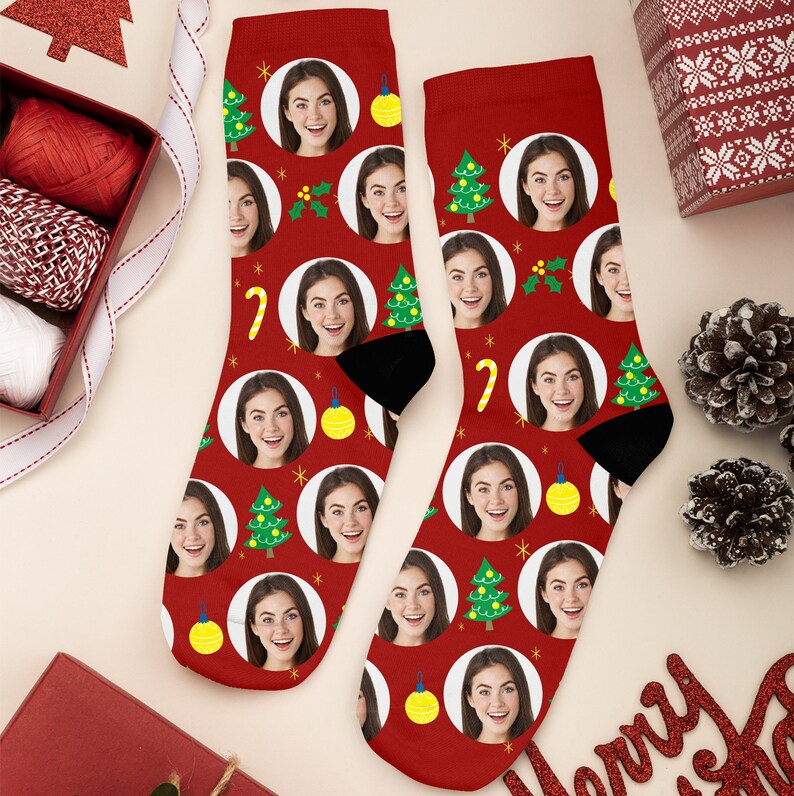 Custom Face Socks Custom Photo Sock Custom Christmas Sock - Etsy