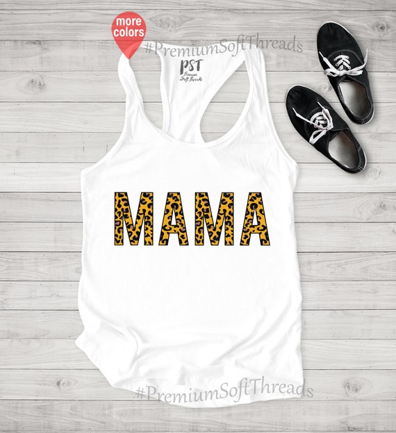 Mama Leopard Tanks Cute Mom Tanks Mama Leopard Muscle Tanks | Etsy