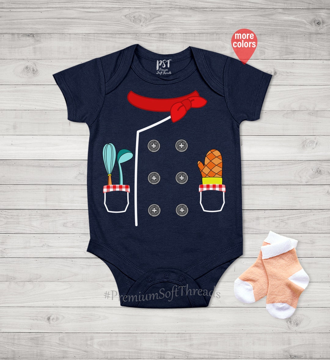 Little Chef Baby Bodysuits, Little Chef Kids Shirt, Baby Chef Outfit ...