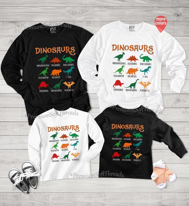 Dinosaurs Shirt Dino Family Shirts Dinosaur Shirt Women | Etsy