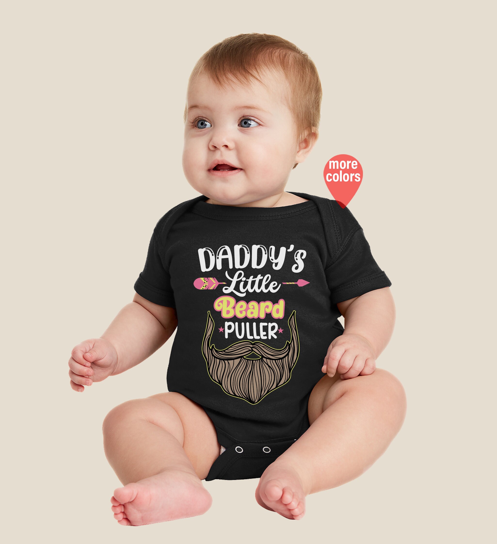Daddy's Little Beard Puller Bodysuit Fathers Day Gifts | Etsy