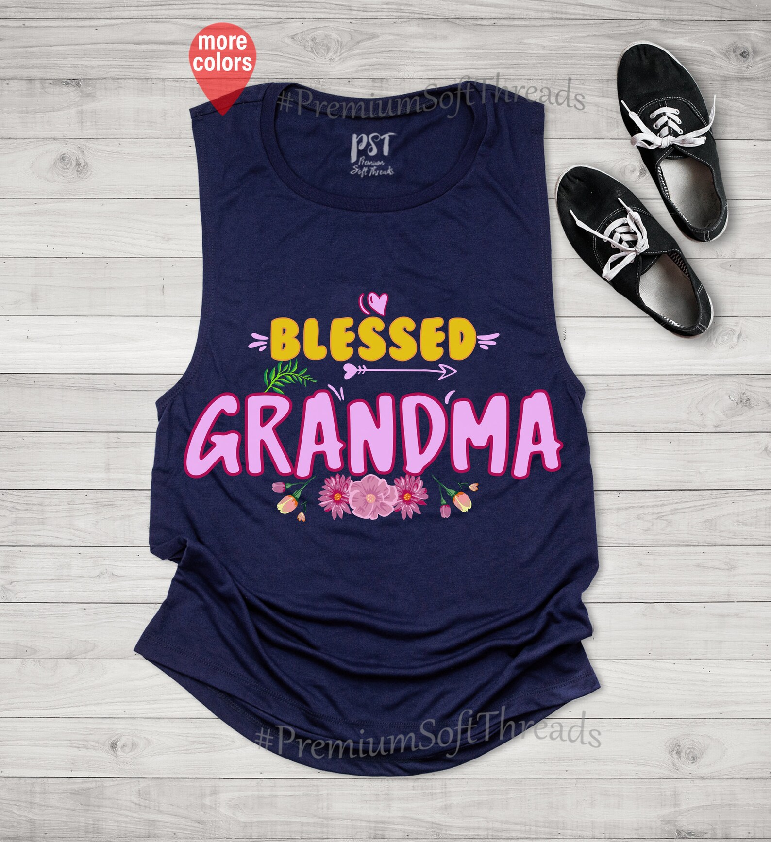 Blessed Mimi Tank Top Mother's Day Tanks Blessed Grandma - Etsy