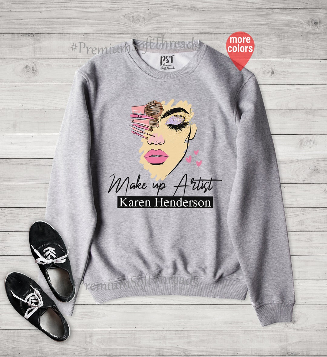 Make up Artist Sweatshirt, Personalized Make up Sweatshirt, Esthetician ...