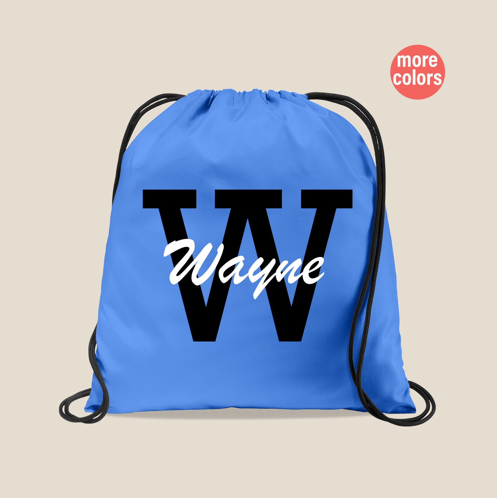 Personalized Drawstring Bag Custom Monogram Drawstring Bag | Etsy