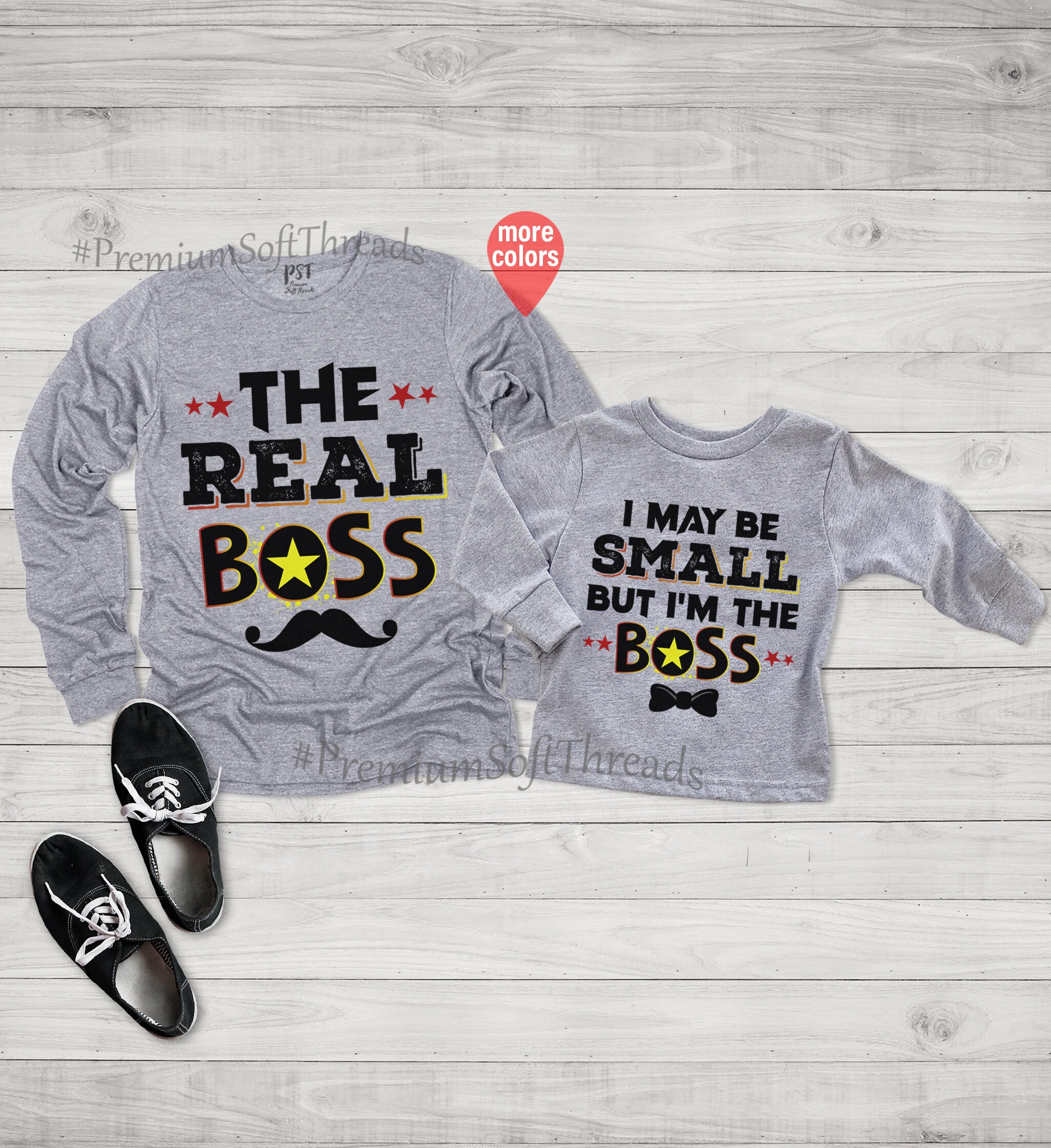 Dad And Me Boss Long Sleeve Shirt The Real Boss Long Sleeve | Etsy
