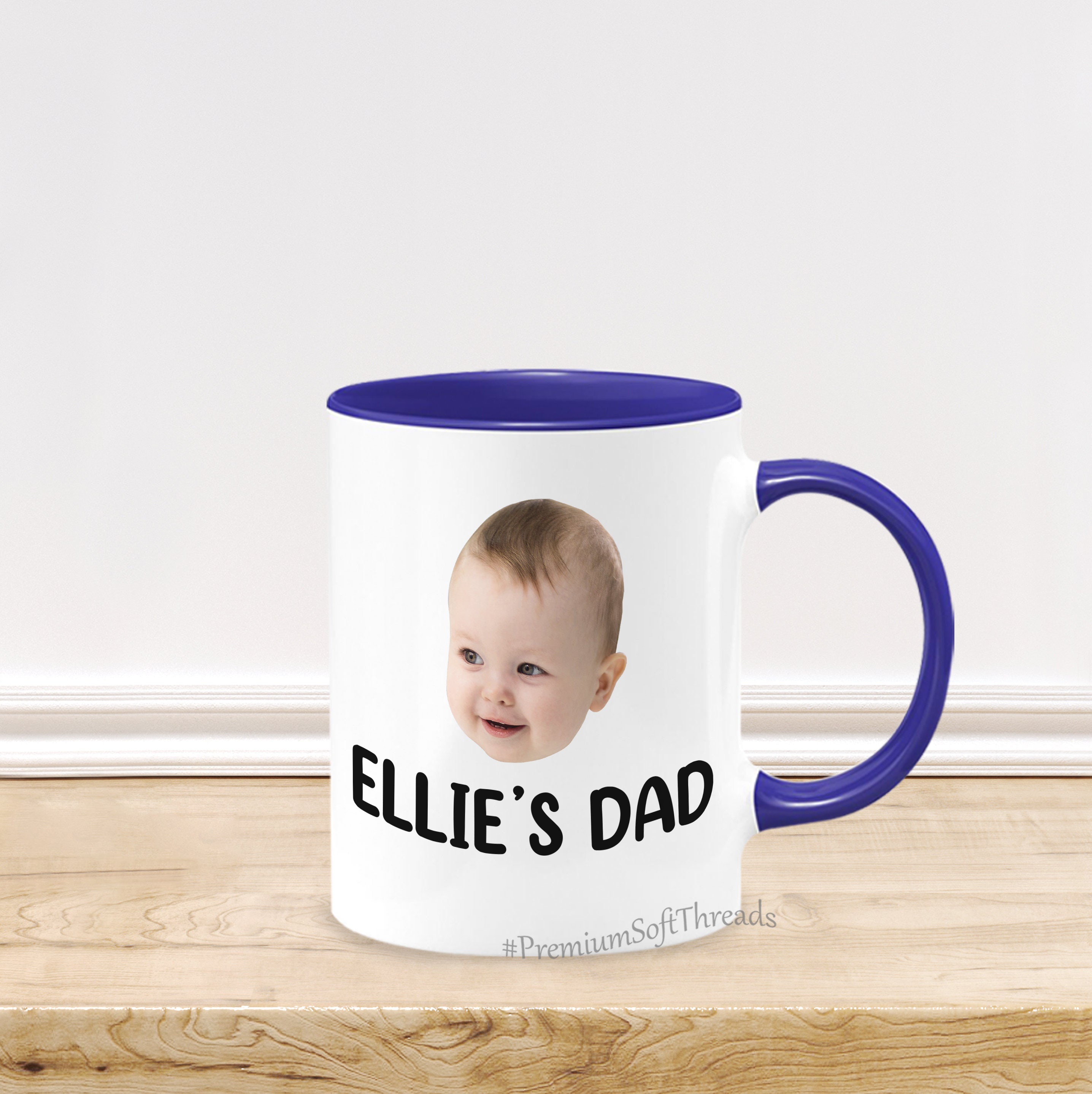 Custom Baby Face Mug Personalized Photo Gift For Dad | Etsy