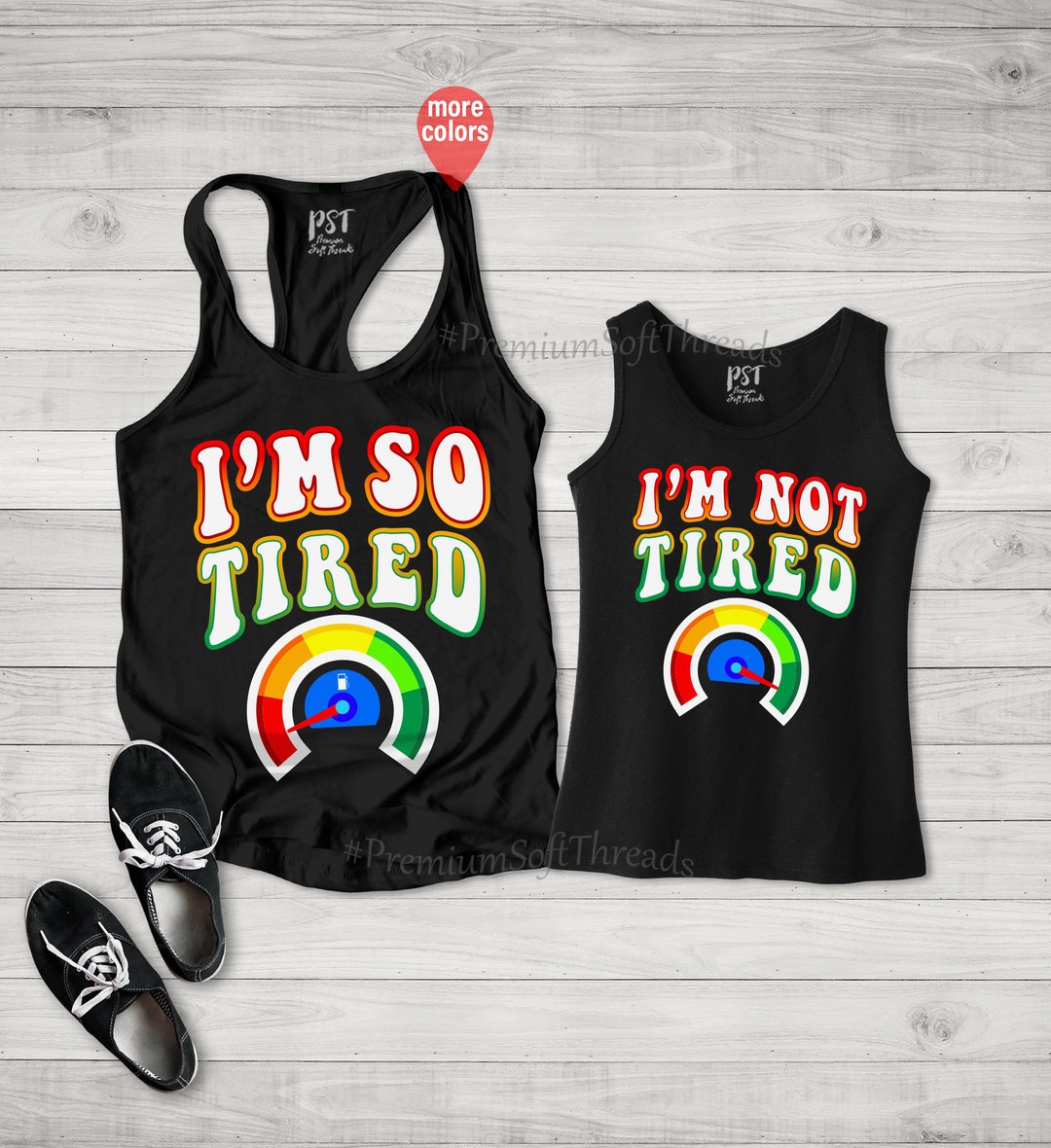 I'm so Tired Tanks, Matching Mommy and Me Tanks, I'm Not Tired Tank Top ...