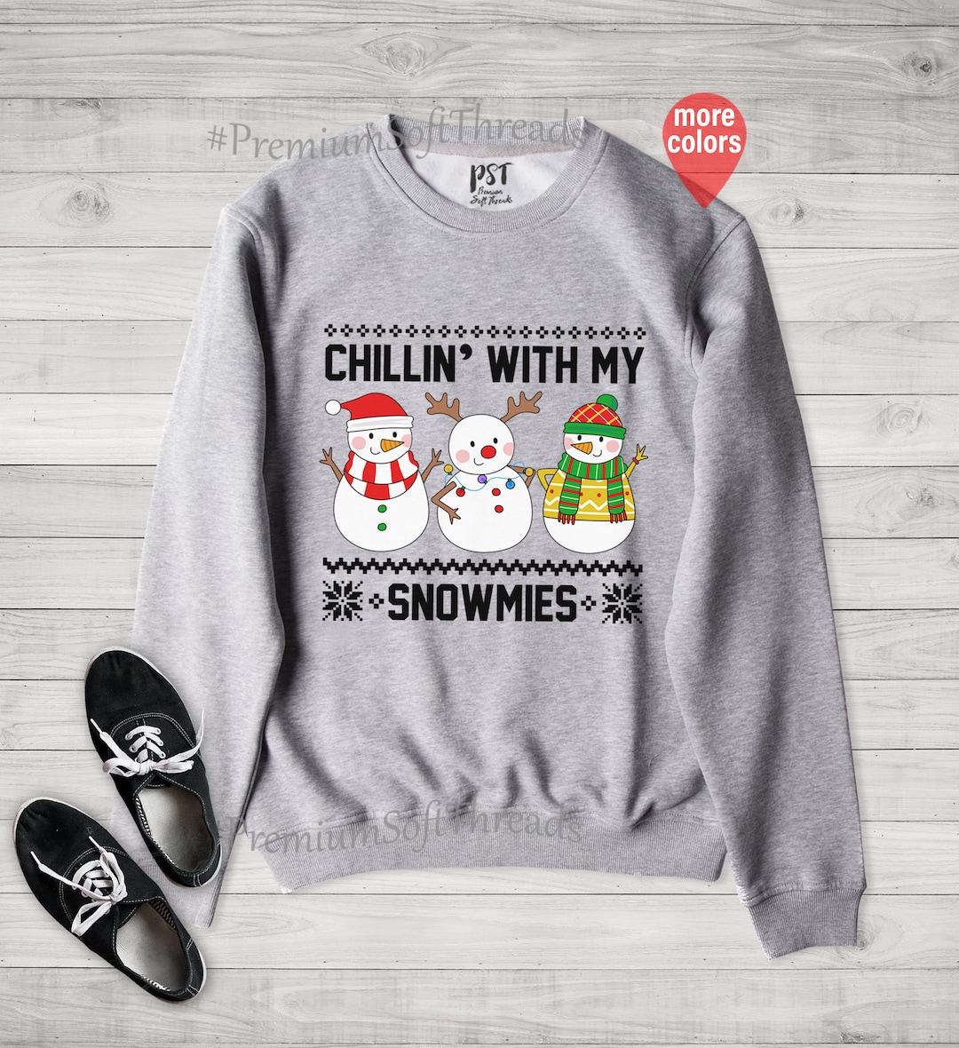 Chillin with My Snowmies Sweatshirts, Christmas Sweatshirts, Family ...