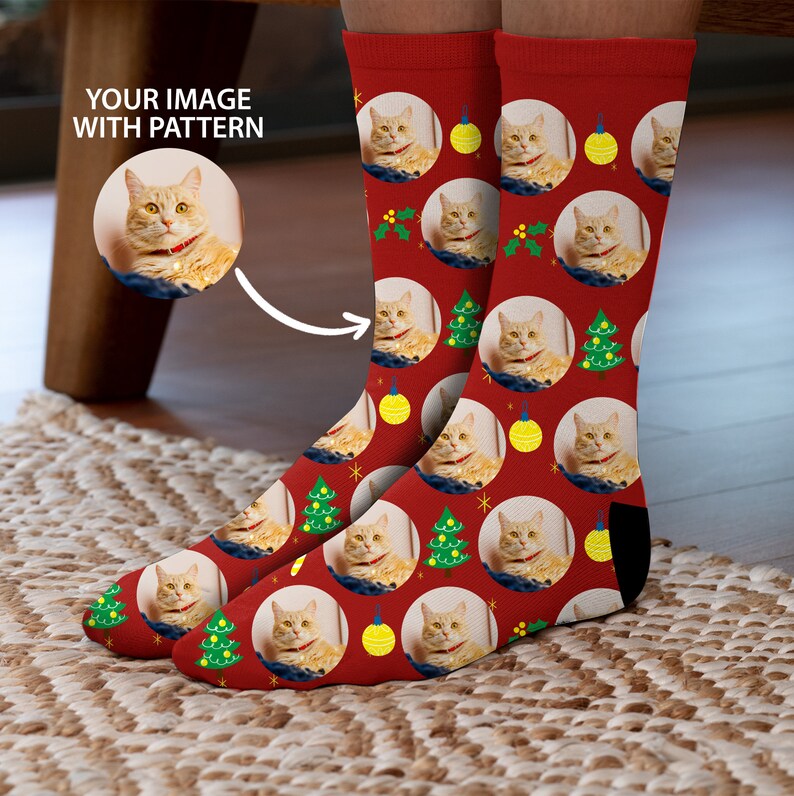Custom Face Socks Custom Photo Sock Custom Christmas Sock - Etsy