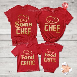 Matching Family Chef Shirt, Chef and Sous Chef Shirt, Food Critic Shirt ...
