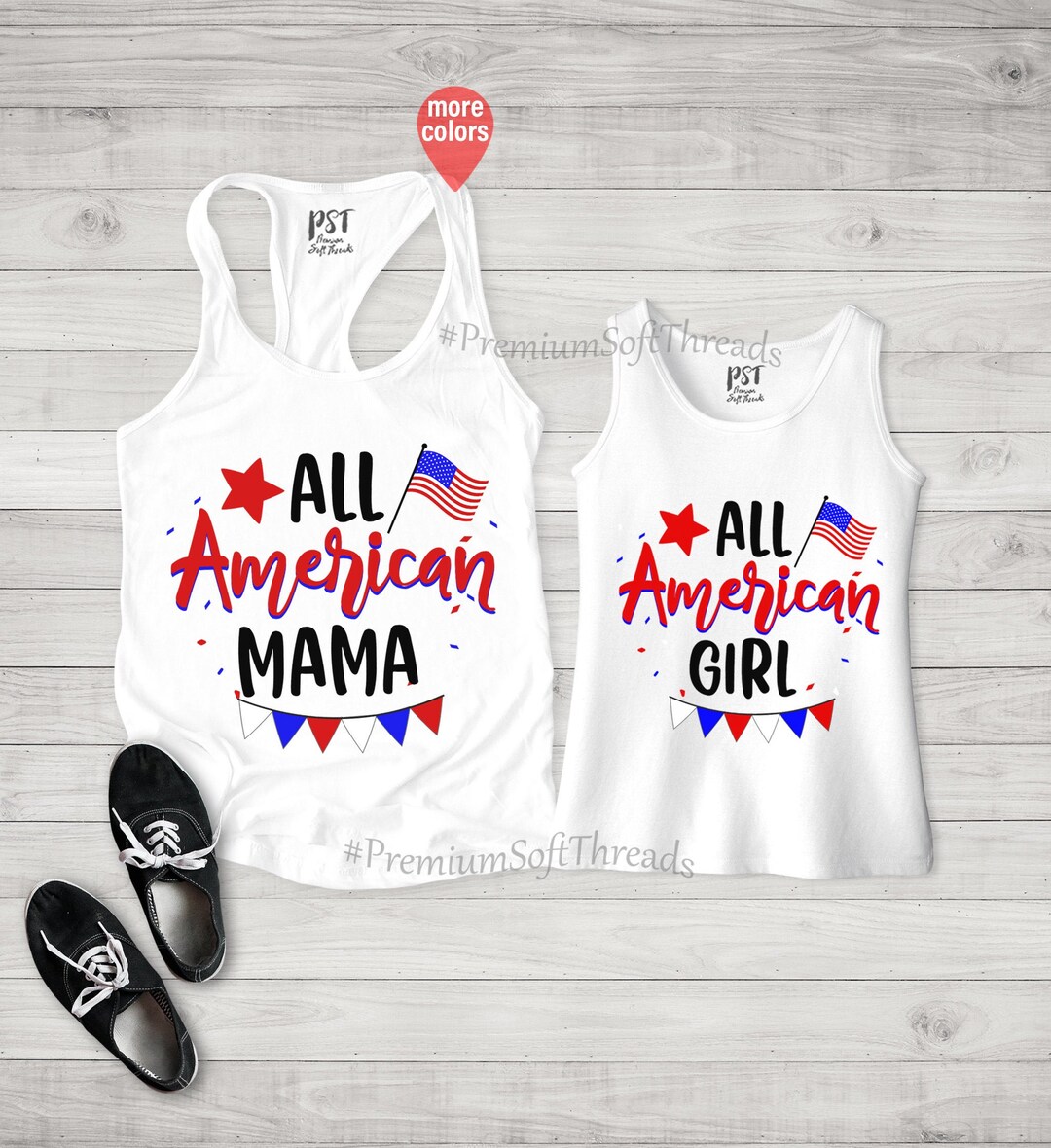 All American Mama Tanks, Matching Mom and Me Tanks, 4th of July Tanks ...