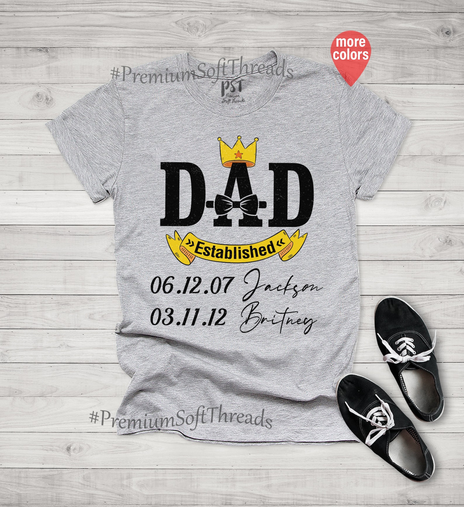 Personalized Dad Shirt Dad Established 2020 Shirt Custom Dad | Etsy