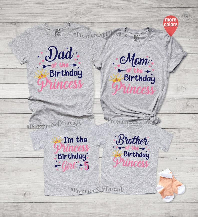 Matching Family Birthday Girl Shirts Birthday Princess Shirt | Etsy