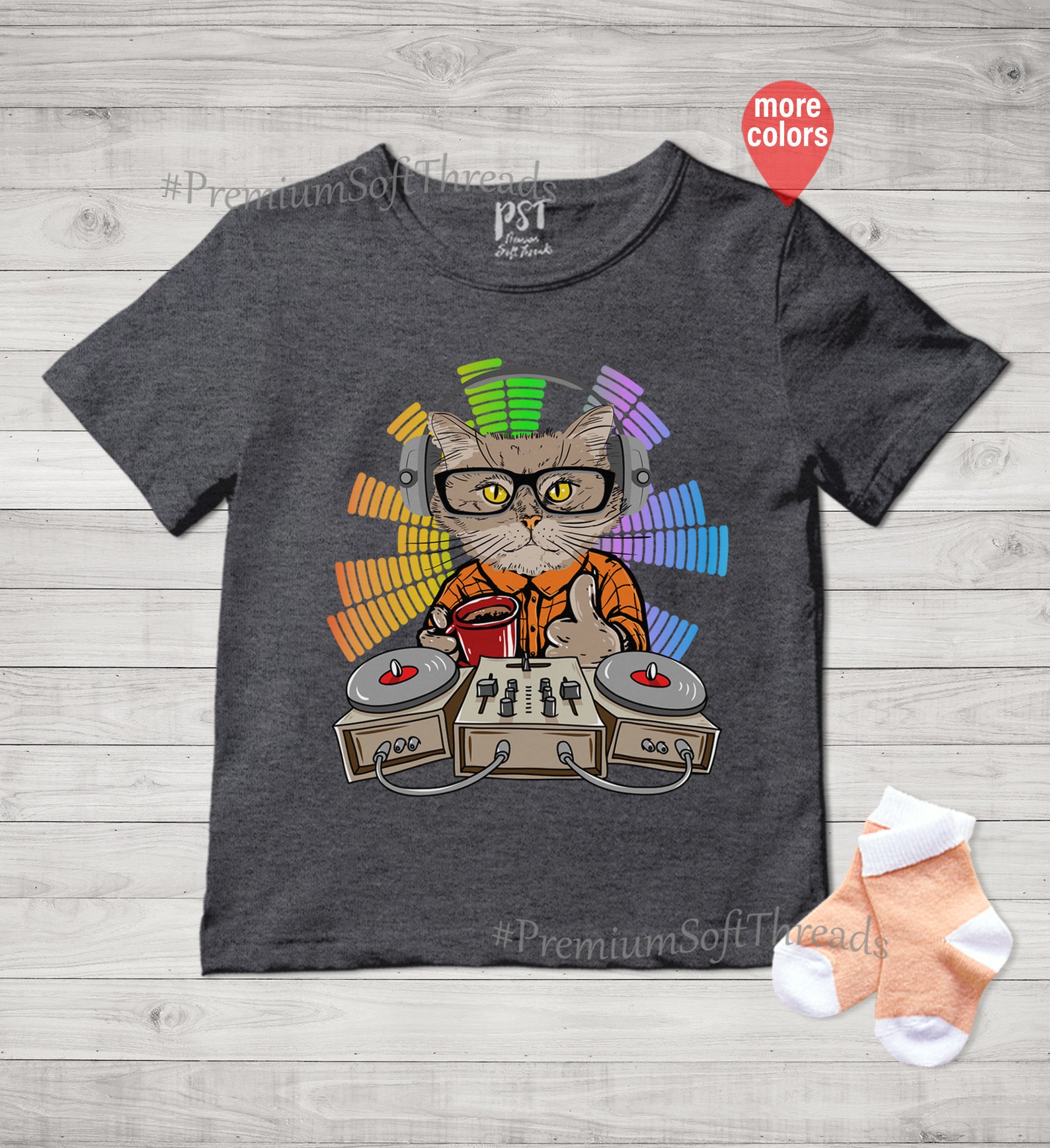 Cat Dj Shirt for Kids Music Cat Shirt Cat Lovers Shirt Cat - Etsy