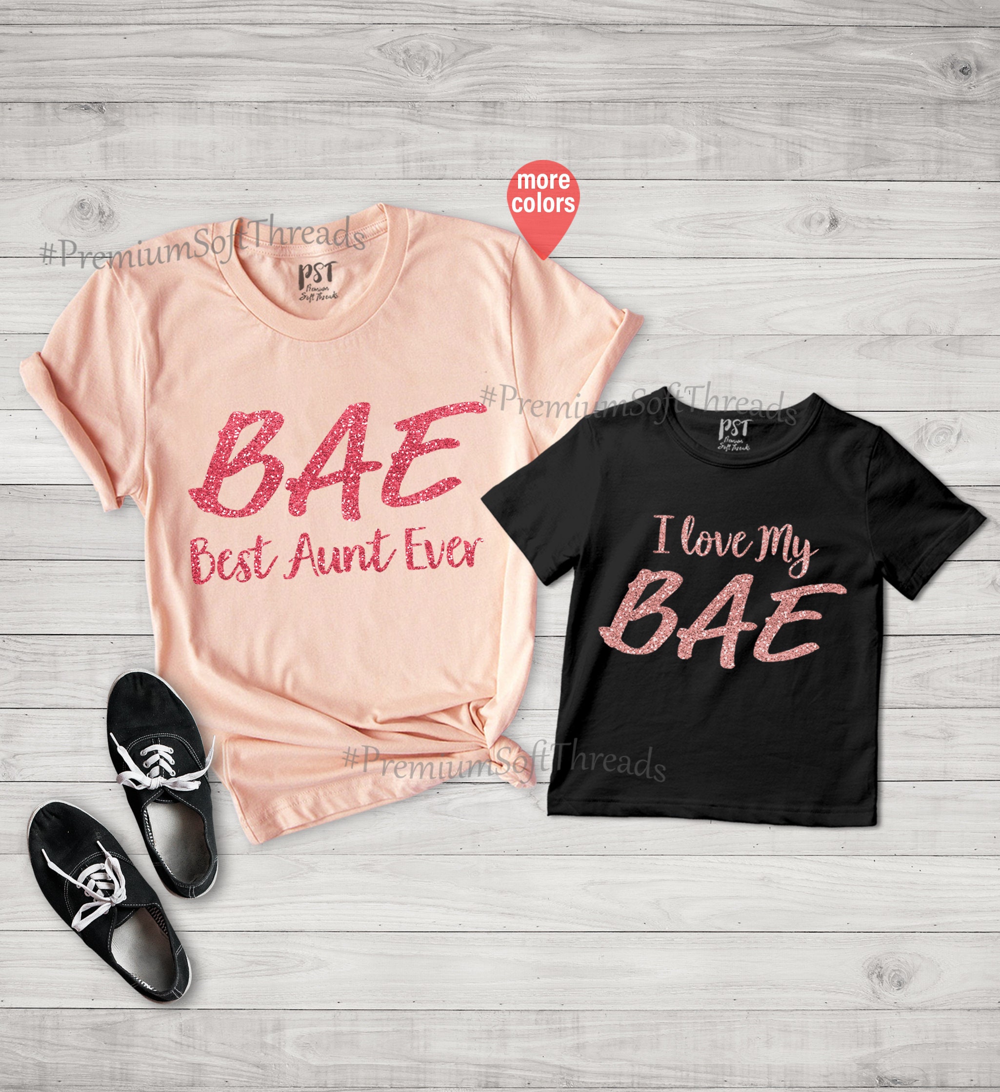 Matching Bae Shirts Best Aunt Ever Shirts I Love My Bae | Etsy
